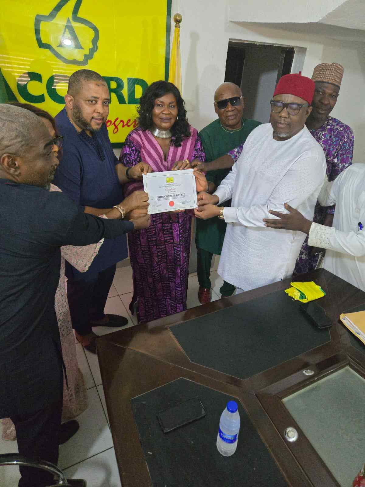 Onyeze Receives Certificate of Return, Vows to Lead ACCORD Party to ...